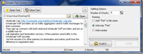 Simple Text Splitter Split Large Text Files In Windows 8 And 7