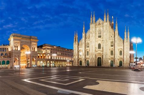 Premium Photo Panorama Of The Piazza Del Duomo Cathedral Square With Milan Cathedral Or Duomo