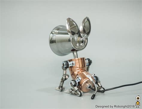 German Shepherd Robot Table Lamp Etsy