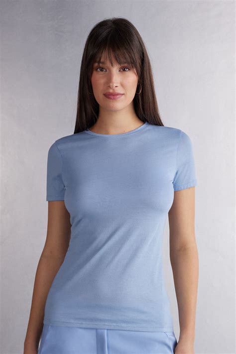 Blusa De Manga Curta Em Algodão Ultrafresh Cmd12w Intimissimi