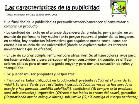 PPT Las características de la publicidad PowerPoint Presentation