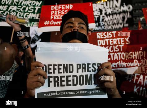 Manila Philippines 19th Jan 2018 Media Practitioners And University