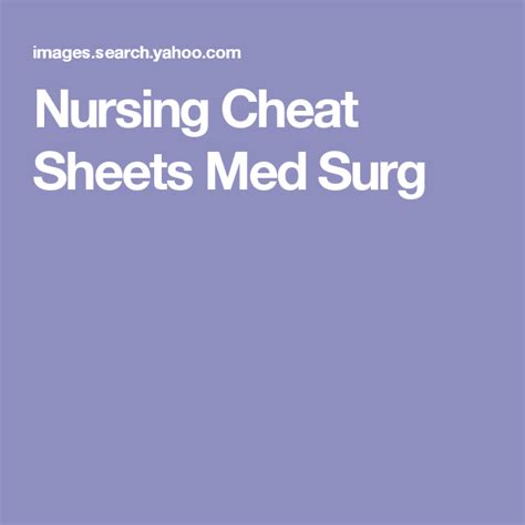 Nursing Cheat Sheets Med Surg Nursing Cheat Nursing Cheat Sheet Nurse
