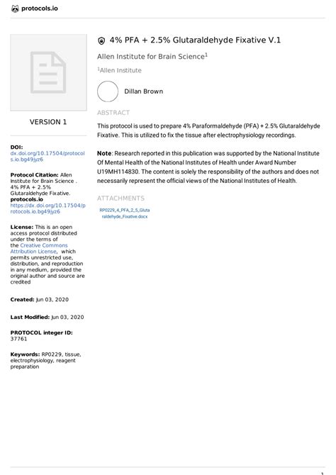 Pdf 4 Pfa 25 Glutaraldehyde Fixative V1