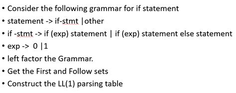 Solved Consider The Following Grammar For If Statement Chegg