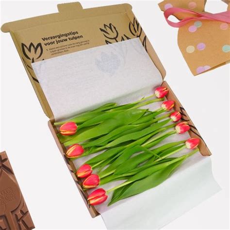 Brievenbus Warme Multicolour Tulpen bezorgen in heel België