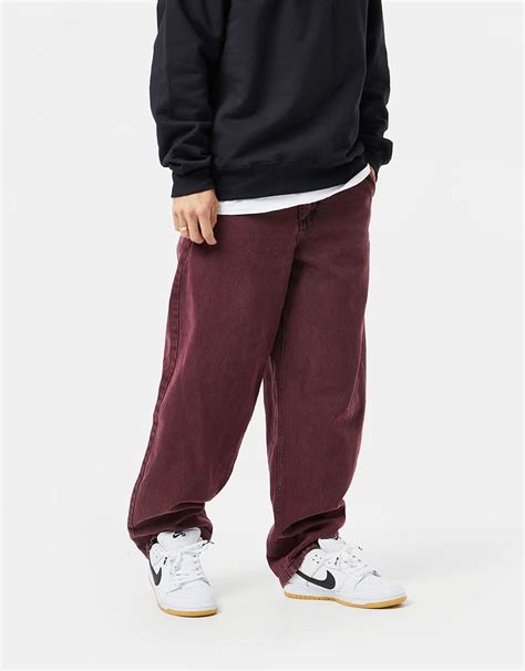 Route One Super Baggy Denim Jeans Rhubarb