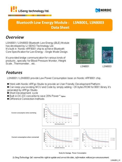 Li Seng Technology Ltd 利成科技有限公司 Bluetooth Low Energy Module Nordic