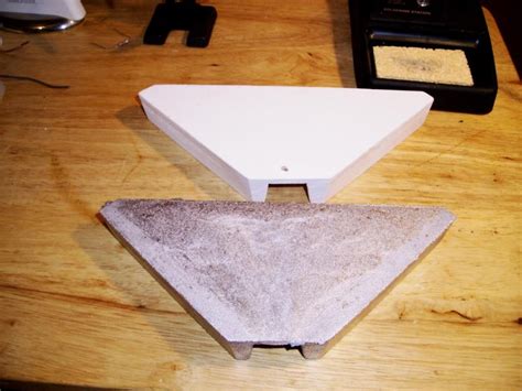 making gussets for the cnc router using a wood pattern
