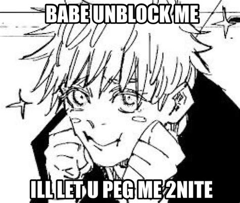 Pov U Blocked Gojo Funny Anime Pics Anime Funny Juju On That Beat