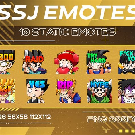 Dbz Twitch Emotes Etsy