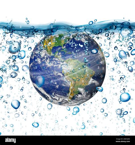 Wasserknappheitskonzept Auf Der Erde Isoliert Auf Weißem Hintergrund