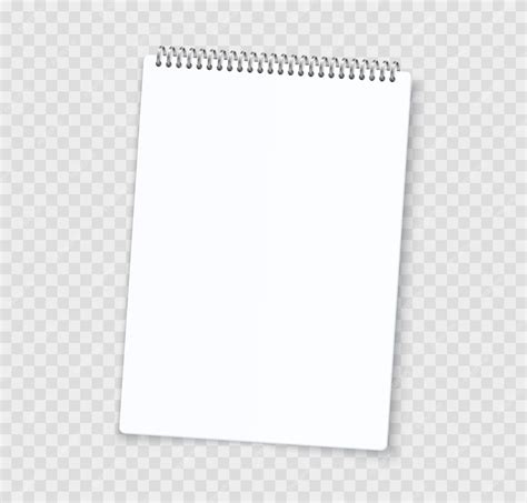 Premium Vector Blank Notebook Sheets Realistic Notepad With Binder 3d