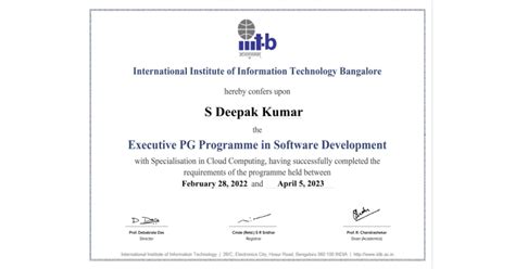 Deepak Kumar On Linkedin Executive Pg Programme In Software