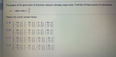 solved the graphs of the given pairs of functions intersect