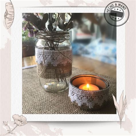 Centro De Mesa Rustico Glass Vase Table Decorations Decor