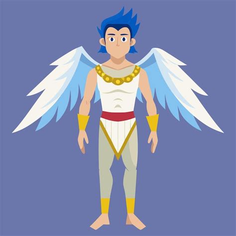 Man Angel Color Vector Clip Art Design Premium Ai Generated Vector