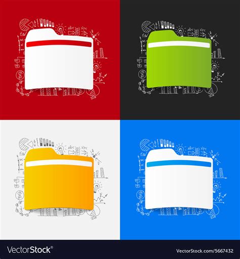 Drawing Business Formulas Folder Royalty Free Vector Image