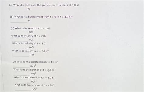 Solved Particle Position And Time The Position Of A Particle