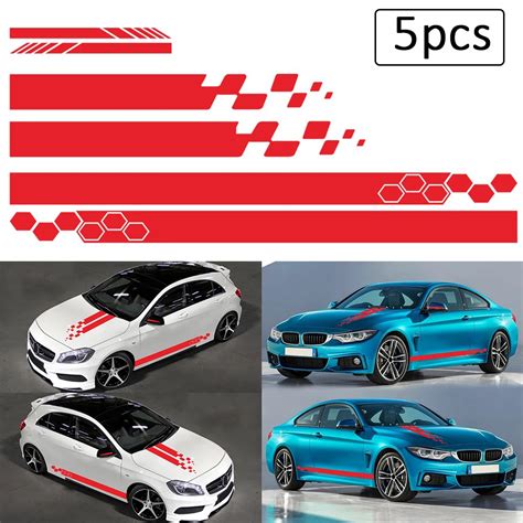 자동차 사이드 스티커 랩 레이싱 스트라이프 아우디 포드 Bmw 토요타 혼다 메르세데스 벤츠용 자동차 비닐 필름