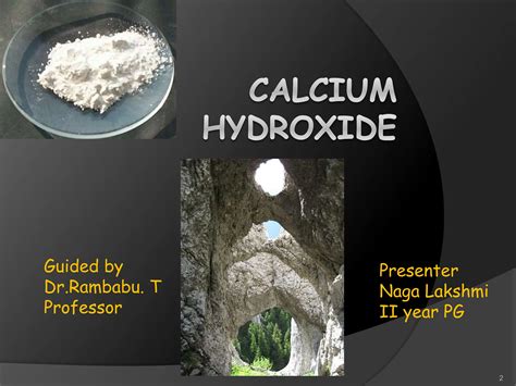 Calcium Hydroxide In Dentistry Pptx