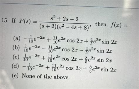 Solved If F S S S S S S Then F X A Chegg