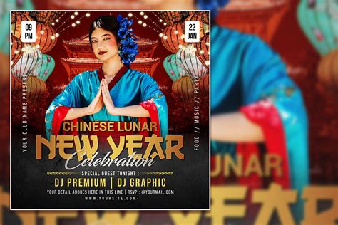 Chinese New Year Celebration Flyer Graphic By Eyestetix Studio