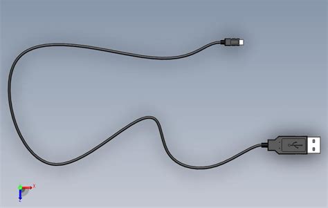 Usb连接线solidworks 2013模型图纸下载 懒石网