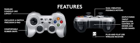 Logitech F710 Wireless Gamepad 2 4 Ghz Wireless With Usb Nano Receiver