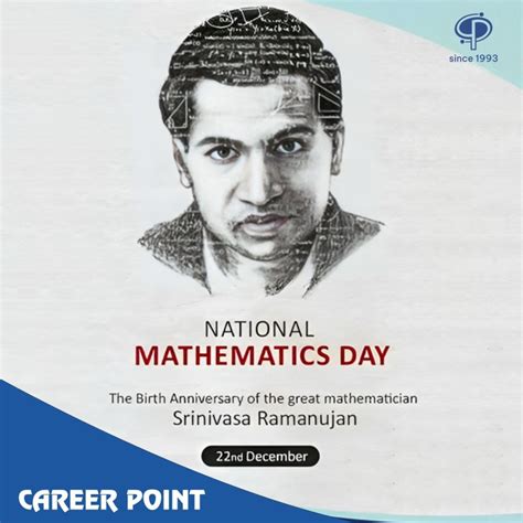 Career Point Ltd On Linkedin Srinivasaramanujan Nationalmathematicsday Careerpoint Cpkota Cp…