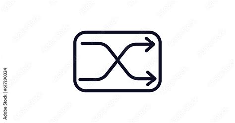 Crossover Icon Thin Line Crossover Icon From User Interface Collection