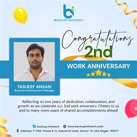 Backup Infotech On Linkedin Workanniversary Milestonecelebration