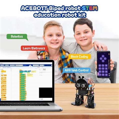 Acebott Bionic Biped Robot Kit For Arduino Esp32 Diy Dancing Electronic