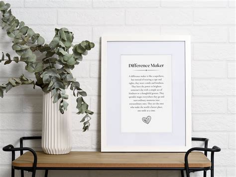 Difference Maker Definition Printable Appreciation Gift Meaning Of Difference Maker Print