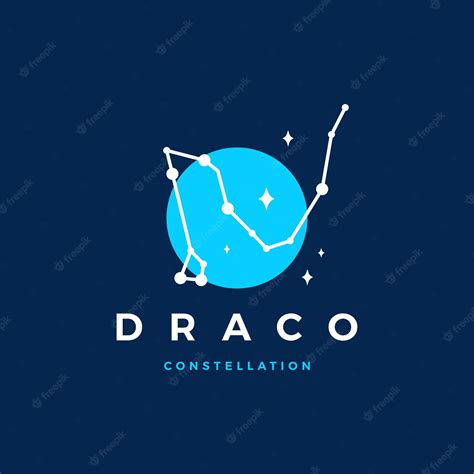 Premium Vector Draco Star Constellation The Dragon Logo Vector Icon