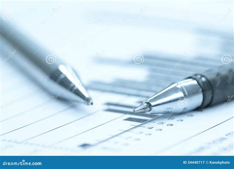 Pen On Graph Data Stock Image Image Of Examining Finance