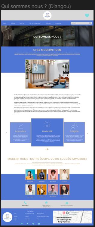 Conception Dune Page Web En Html Css On Behance