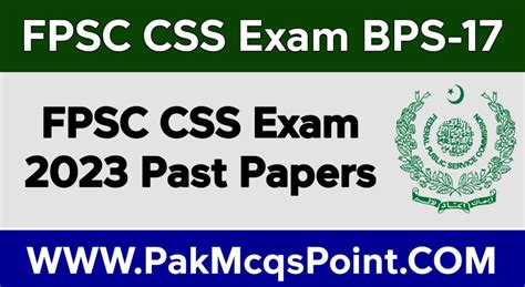 Fpsc Css Exam 2023 Papers Pak Mcqs Point