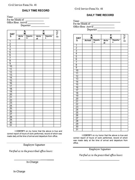 Blank Dtr Pdf