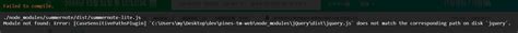Module Not Found Error Casesensitivepathsplugin Jquery · Issue