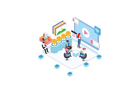 Modern Isometric Crm System Illustration Web Banners Suitable For