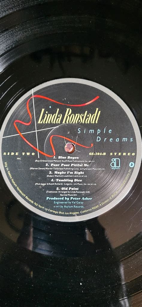 Linda Ronstadt Simple Dreams 1977 Vintage Pop Country Rock Etsy