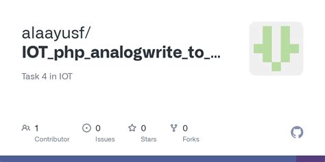 Github Alaayusfiotphpanalogwritetodatabase Task 4 In Iot