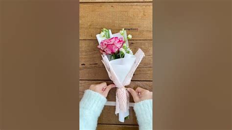 장미 한 송이 포장🌹 꽃 한 송이 포장법 꽃다발 포장 방법 Flower Wrapping Tutorial For