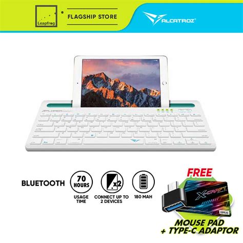 Alcatroz Xplorer Dock BT Bluetooth Keyboard With Bracket For Tablet Year Warranty Shopee