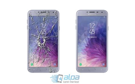 Samsung Galaxy J4 ön cam değişimi fiyatı 899 TL ALPA Tamir Merkezi