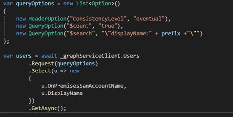 Azure Active Directory MS Graph Getting Users OnPremisesSamAccountName Is Always Null Stack