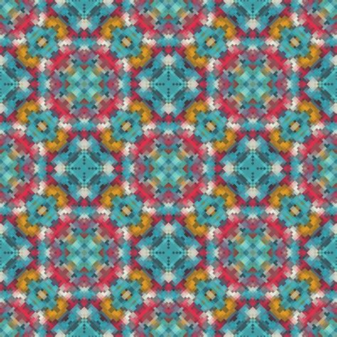 Un Motif Coloré Avec Un Dessin Géométrique Dans Les Couleurs Bleu