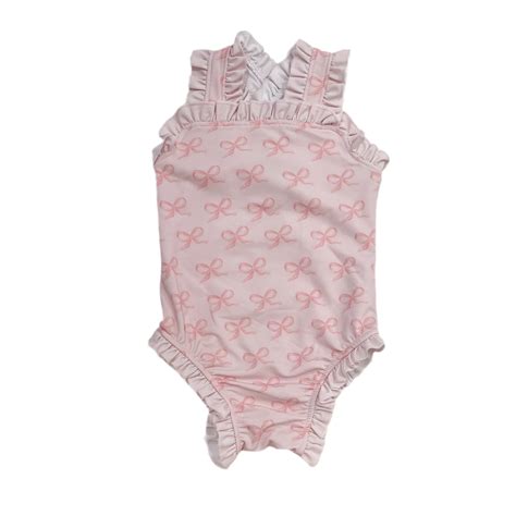 Pink Bow One Piece Swimsuit Caprilina