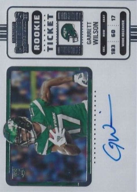 Garrett Wilson Contenders Rookie Ticket Auto Variation Price Guide Sports Card Investor